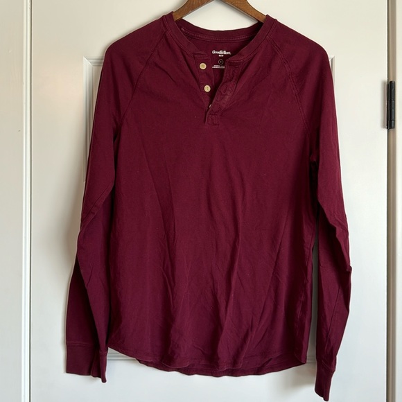 Goodfellow & Co | Shirts | Burgundy Henley | Poshmark